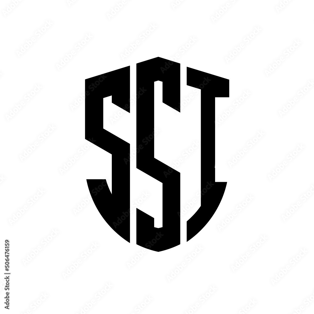SSI letter logo design. SSI modern letter logo with black background ...