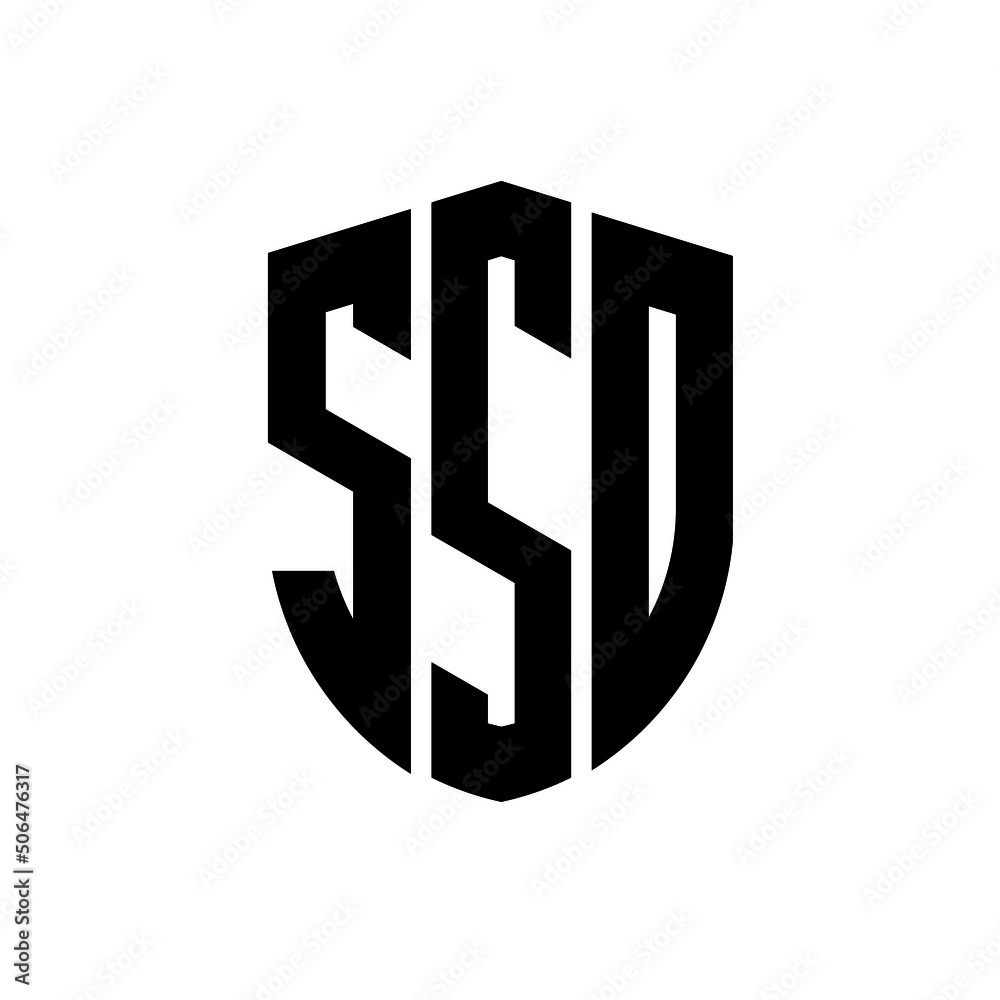 SSO letter logo design. SSO modern letter logo with black background ...