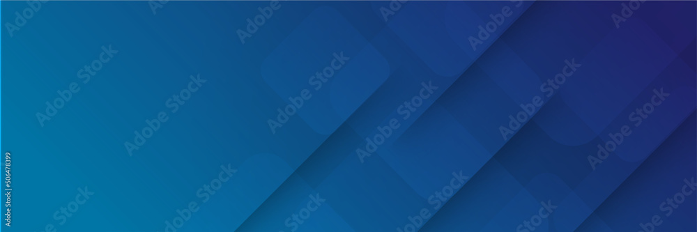 Minimal blue banner geometric shapes abstract modern background design ...
