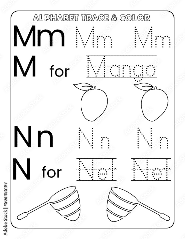 Alphabet Letters Tracing And Coloring Pages For Kids KDP Coloring
