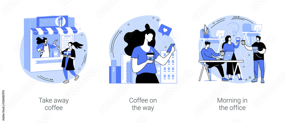 Morning coffee isolated cartoon vector illustrations se Stock Vector ...