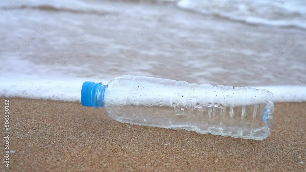 Environmental pollution. Ecological problem, Plastic bottles in the sea ...