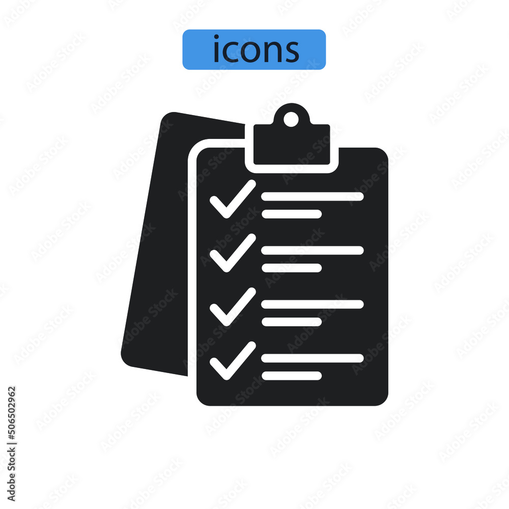 Checklist icons symbol vector elements for infographic web Stock Vector ...