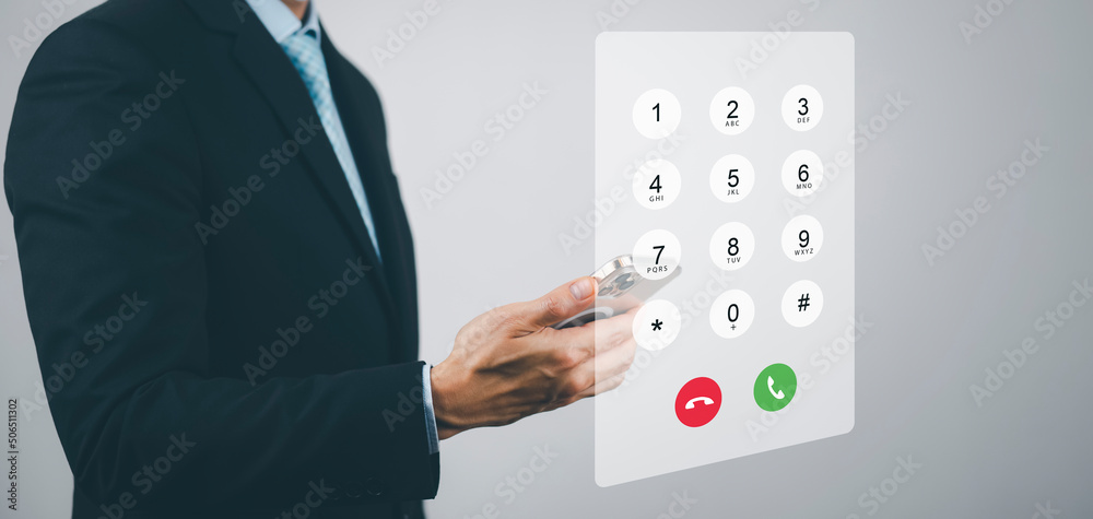 Dialing on virtual telephone keypad with transparent telephone buttons ...