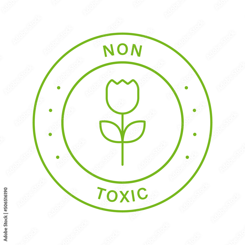 Non Toxic Proven Line Green Stamp. No Toxin Chemical Safety Product ...