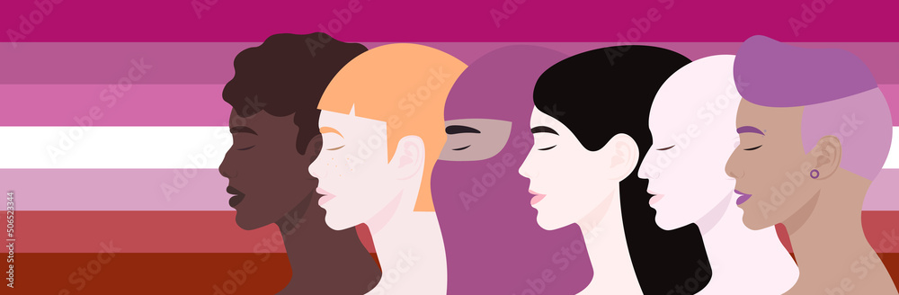 International lesbian community. Women of different nationalities ...