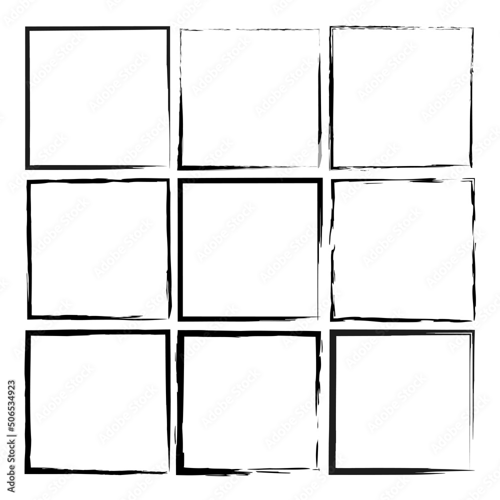 Black ink figure strokes on white background. Ink brush stroke drawing ...