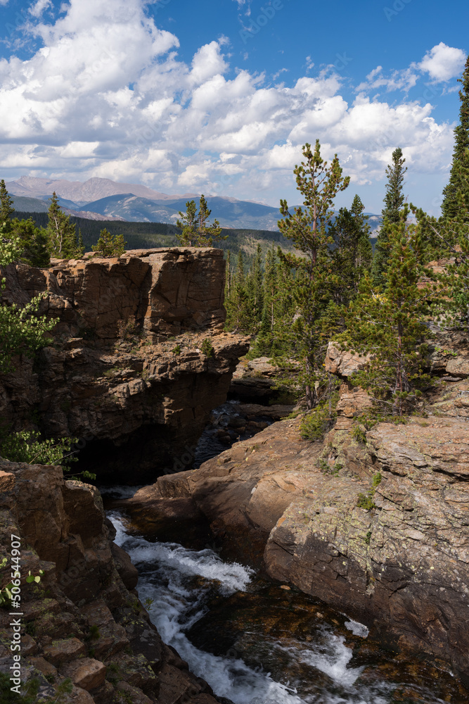 Late Summer afternoon in a wilderness setting at Rocky Mountain ...