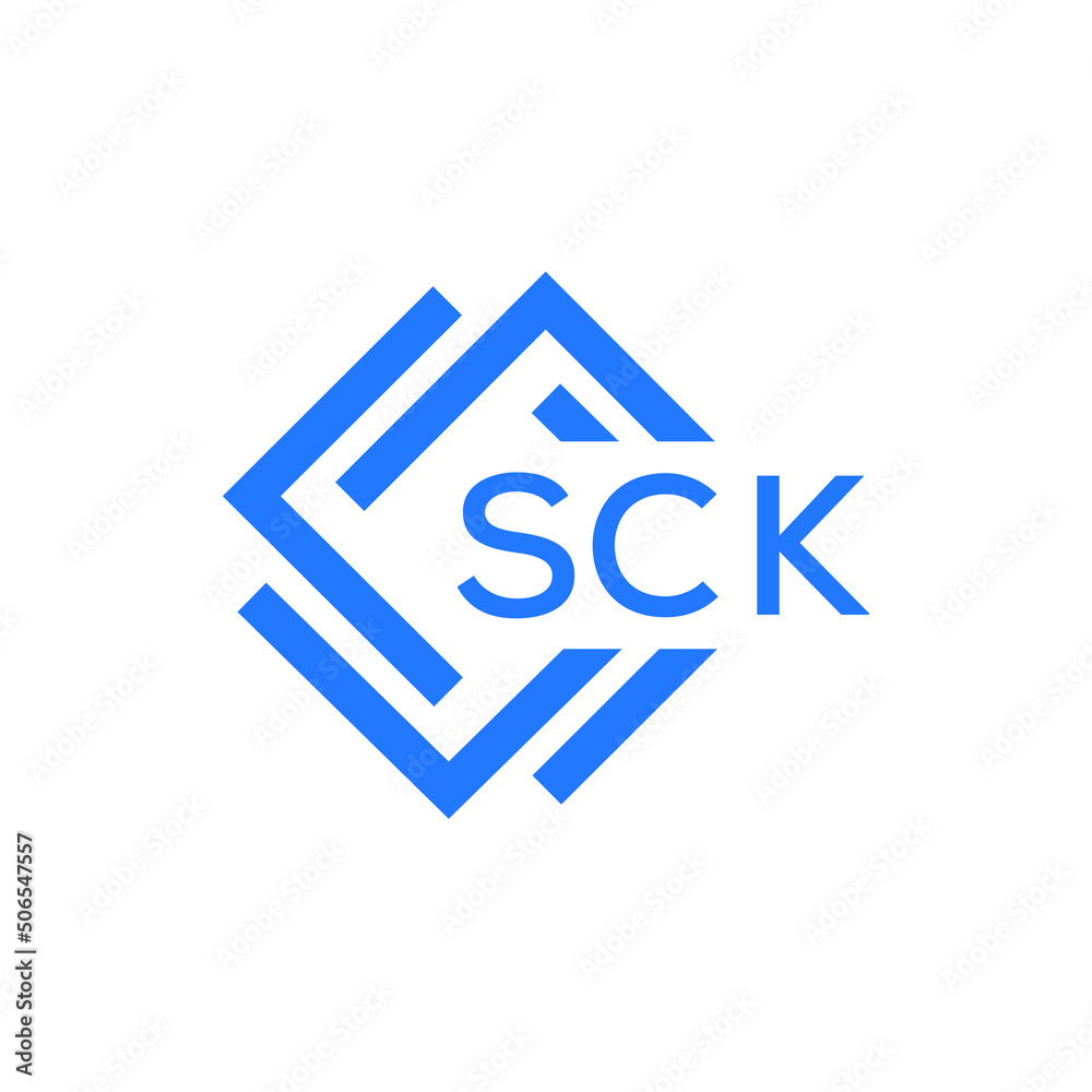 SCK technology letter logo design on white background. SCK creative ...
