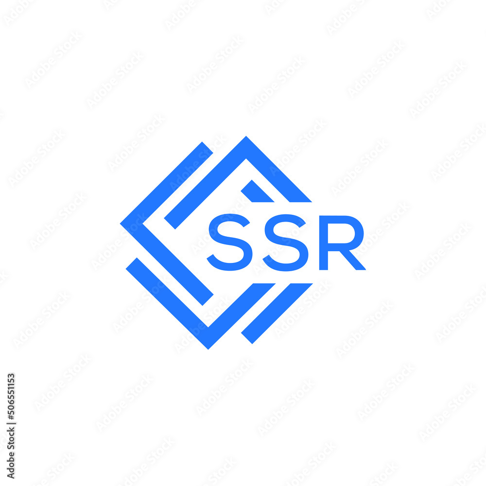 SSR technology letter logo design on white background. SSR creative ...