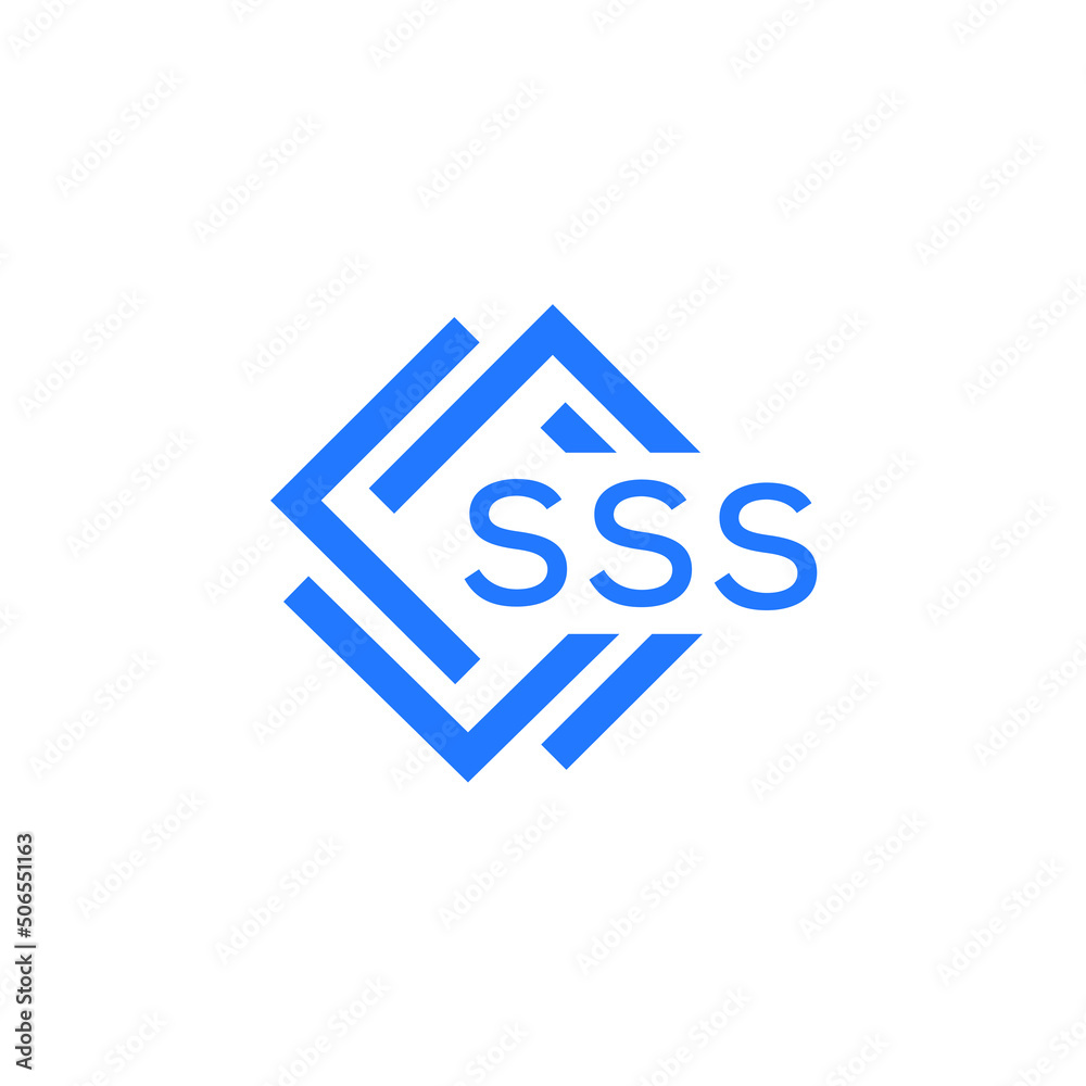 SSS technology letter logo design on white background. SSS creative ...