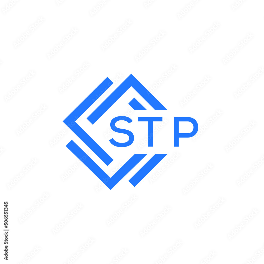 STP technology letter logo design on white background. STP creative ...