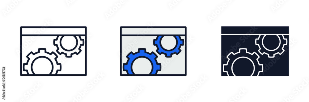 development icon symbol template for graphic and web design collection ...
