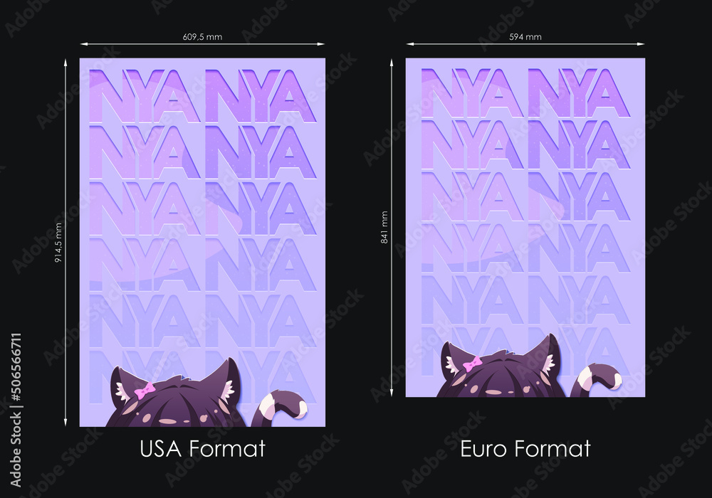 Poster or cover design in anime style and font background with famous ...