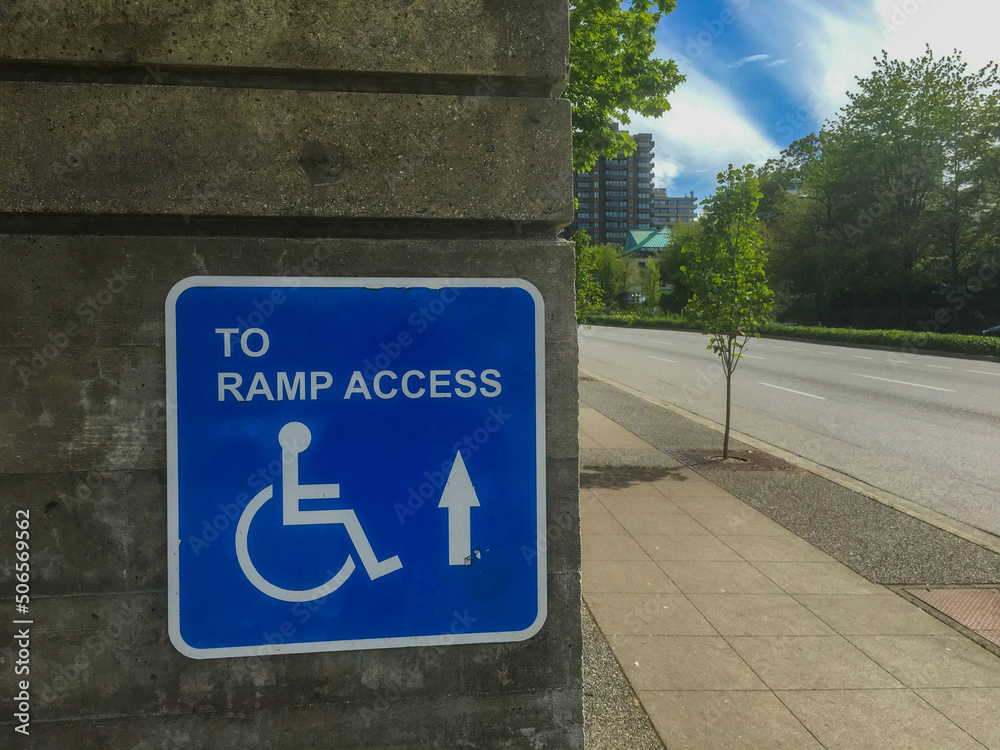 Poster To ramp access sign next to the City Hall in Vancouver – Wall ...