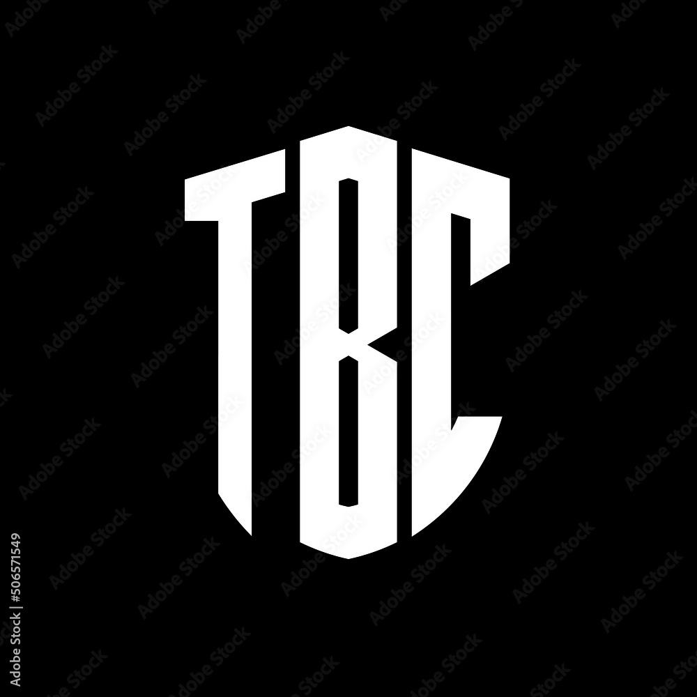 TBC letter logo design. TBC modern letter logo with black background ...