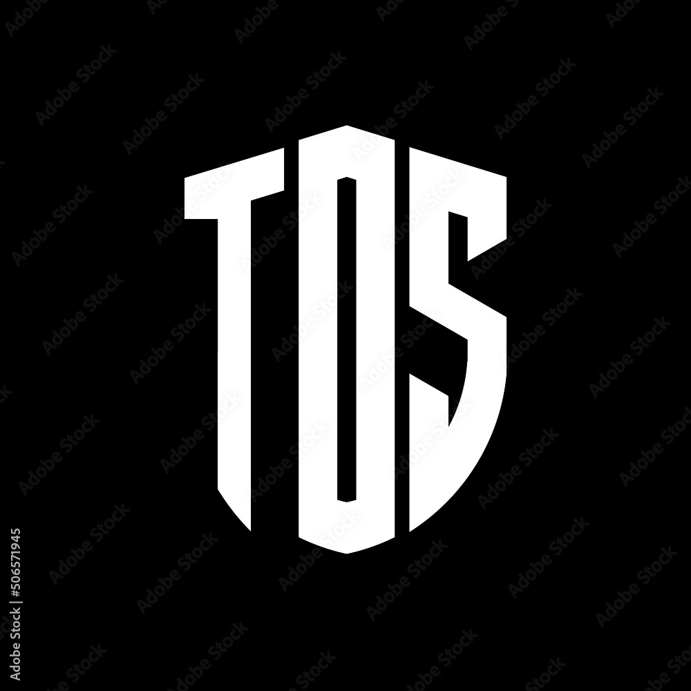 TDS letter logo design. TDS modern letter logo with black background ...