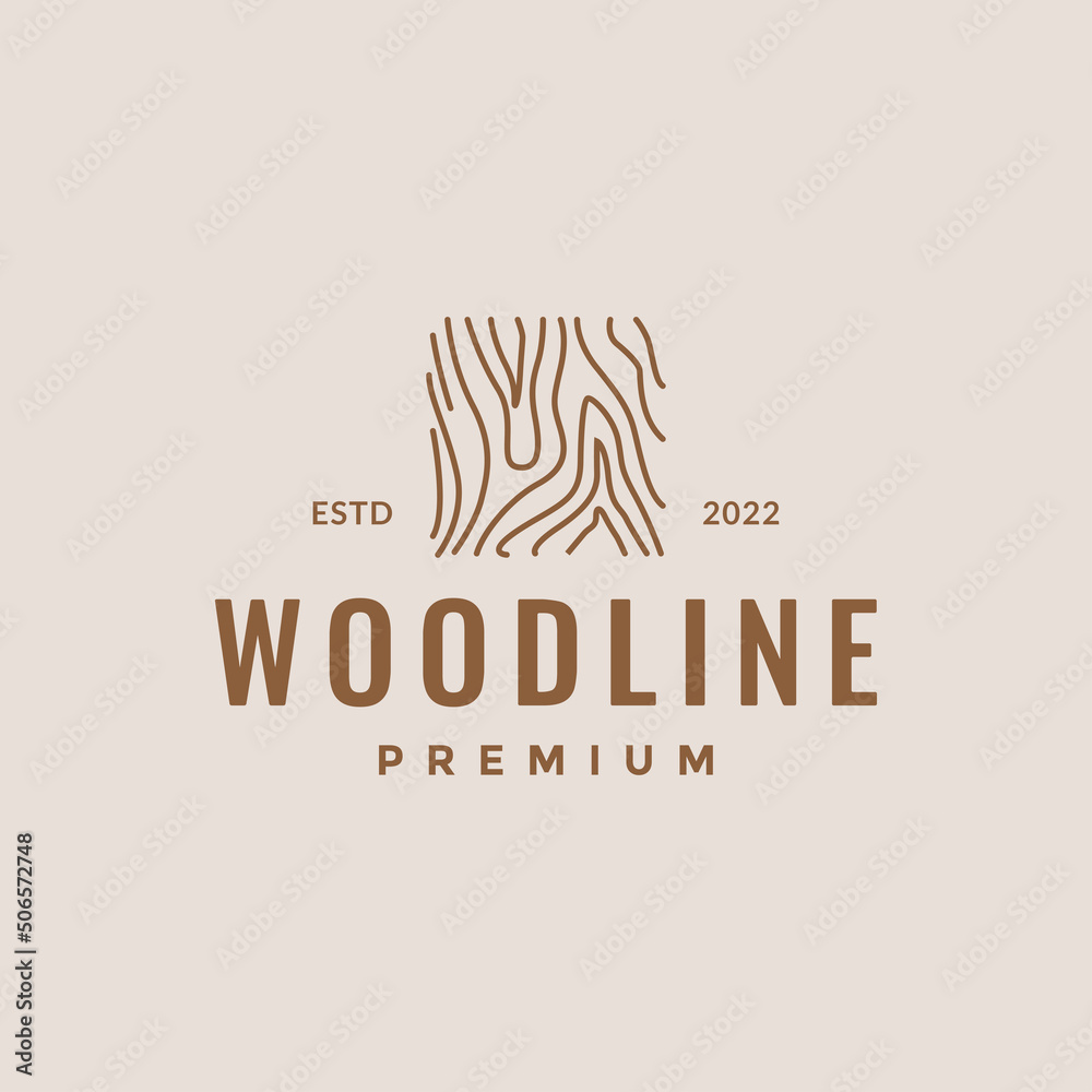 line wood texture hipster logo design vector graphic symbol icon ...