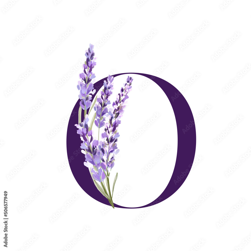 Lavender Alphabet O, Wedding Monogram Logo Design Stock Vector | Adobe ...