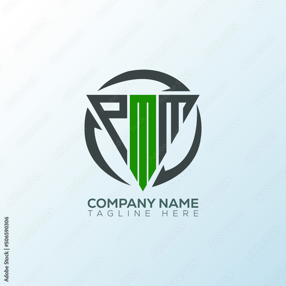 PMM letter logo design on white background.PMM creative initials letter ...