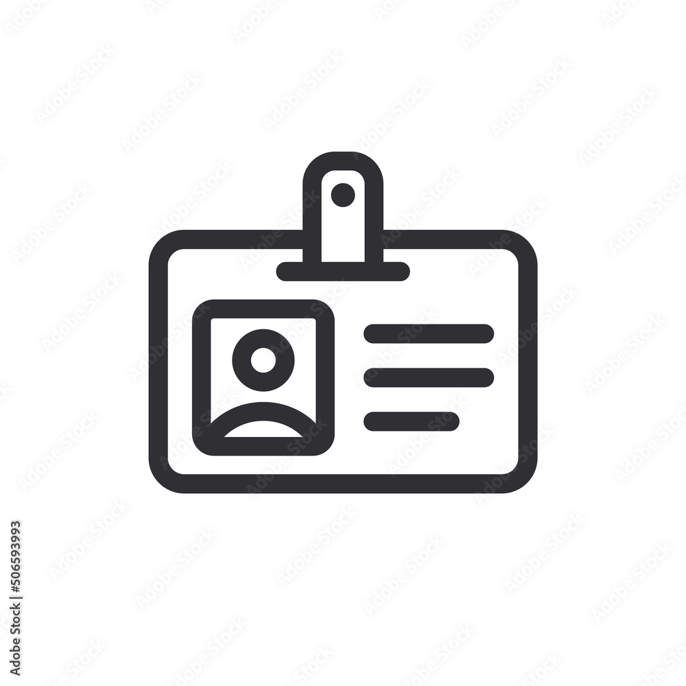 Identification card icon. Profile icon. Id card. Avatar icon. Personal ...