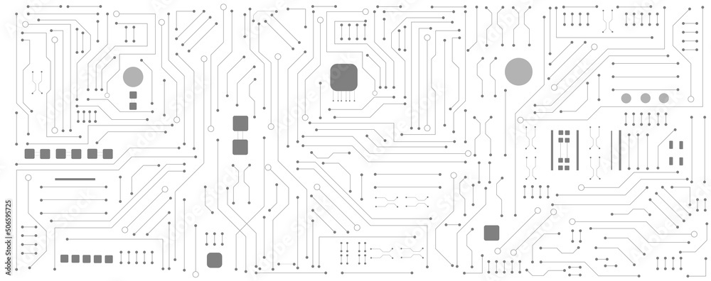 Black and white circuit electronic or electrical line with circuit ...