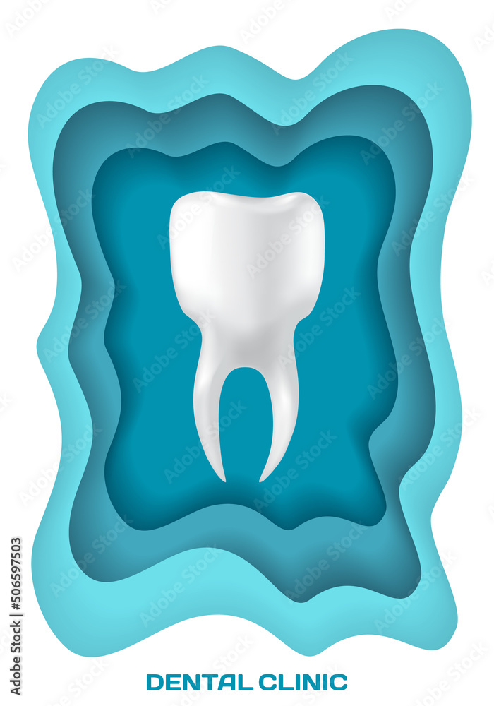 Dental clinic poster vector illustration. Advertising of hospital for ...