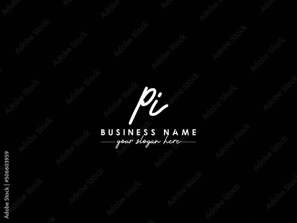 Vetor de Alphabet PI Logo Letter, Signature Pi ip Logo Icon Vector ...