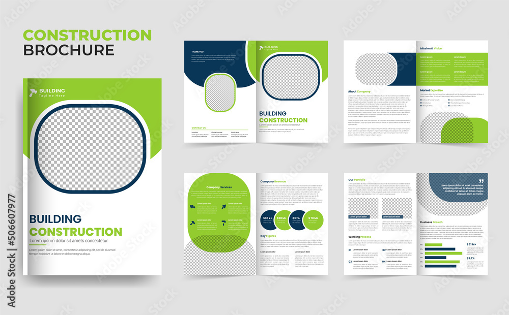 Modern Residential Construction Brochure Template and home renovation ...