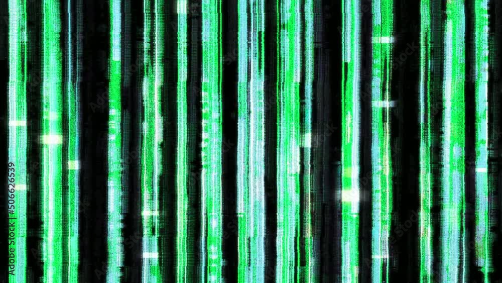 Source Code Animation. Green Vertical Lines Streaks Zooming In ...