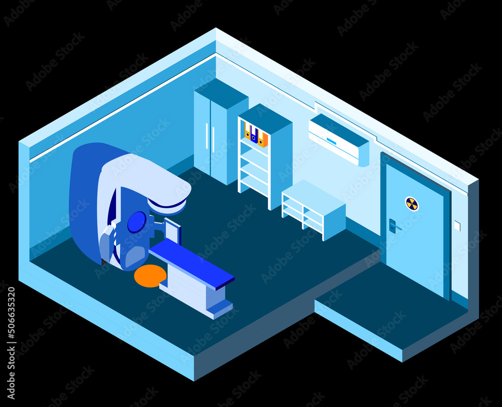 A LINAC (medical linear accelerator for radiotherapy) room in the ...