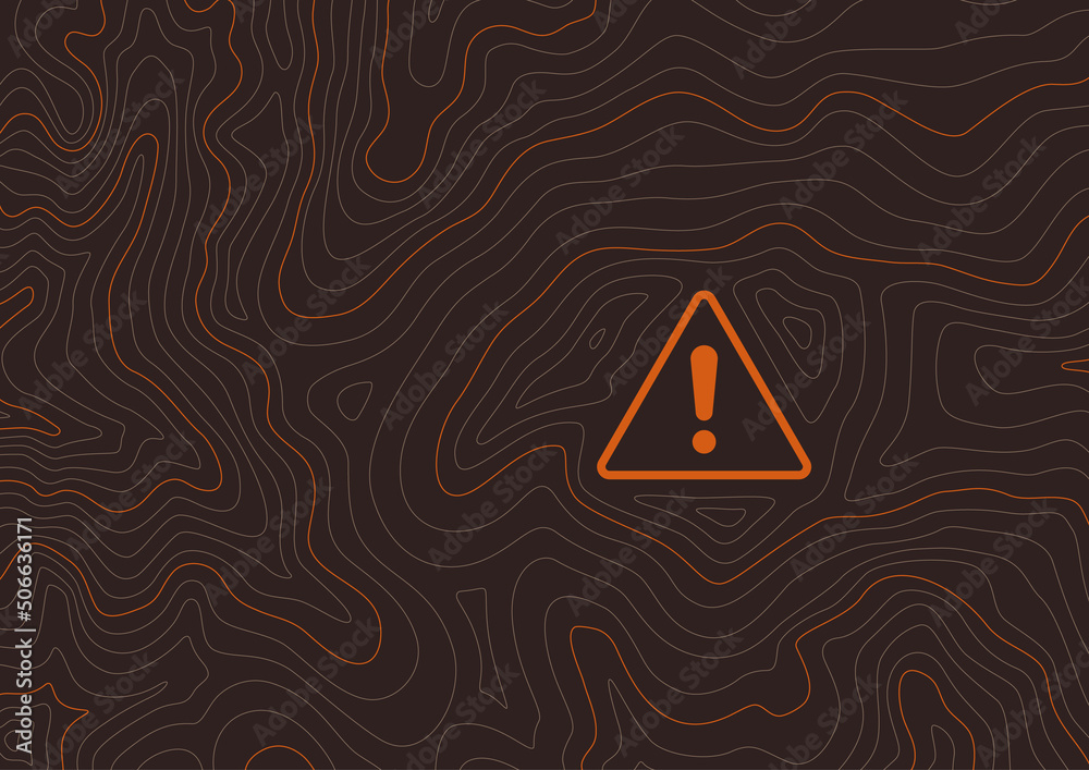 Vector brown landscape background with texture topographic contour line ...
