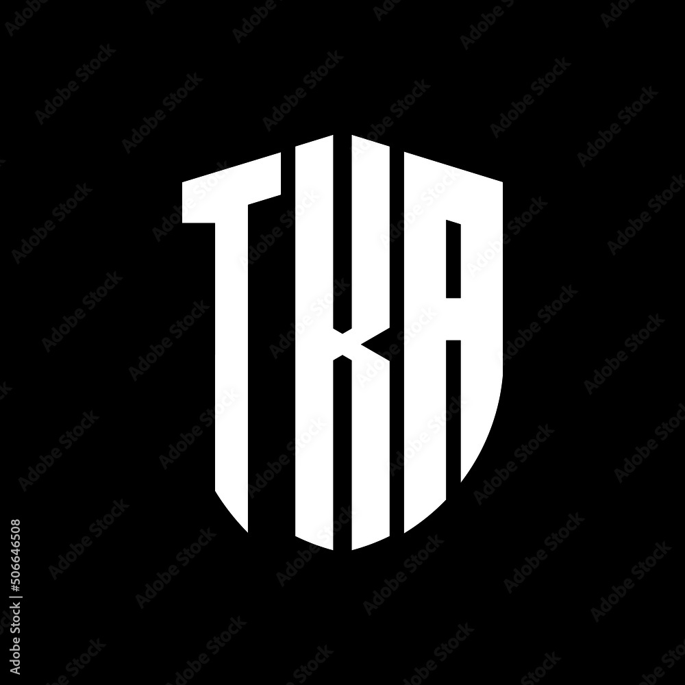 TKA letter logo design. TKA modern letter logo with black background ...