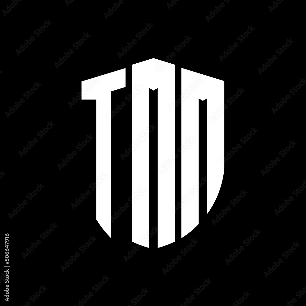 TMM letter logo design. TMM modern letter logo with black background ...
