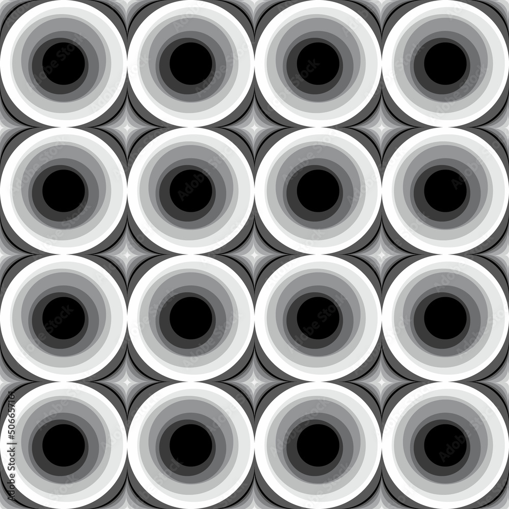 Seamless vector texture. concentric circles. Creative idea background ...