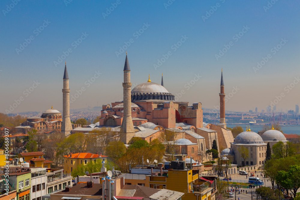 Hagia Sophia in Istanbul. The world famous monument of Byzantine ...