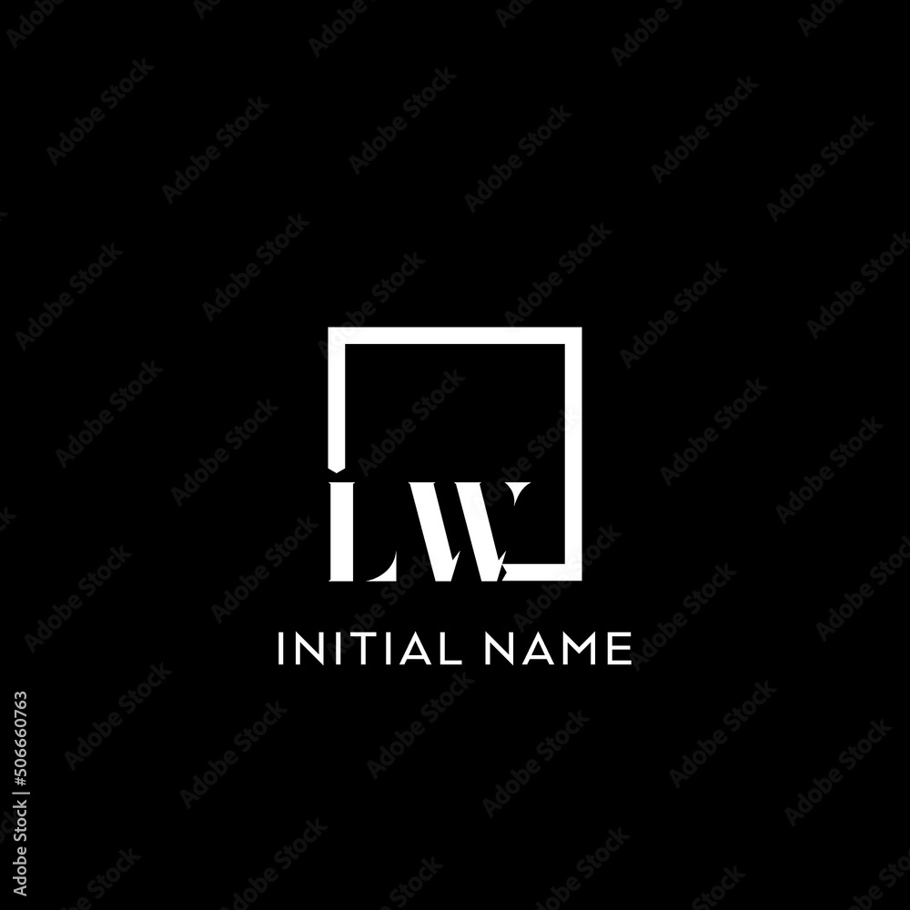 Letter LW simple square logo design ideas Stock Vector | Adobe Stock