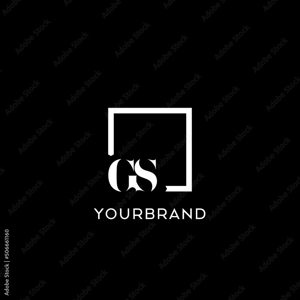 Letter GS simple square logo design ideas Stock Vector | Adobe Stock