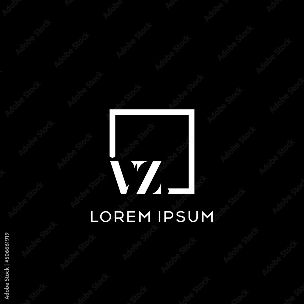 Letter VZ simple square logo design ideas Stock Vector | Adobe Stock