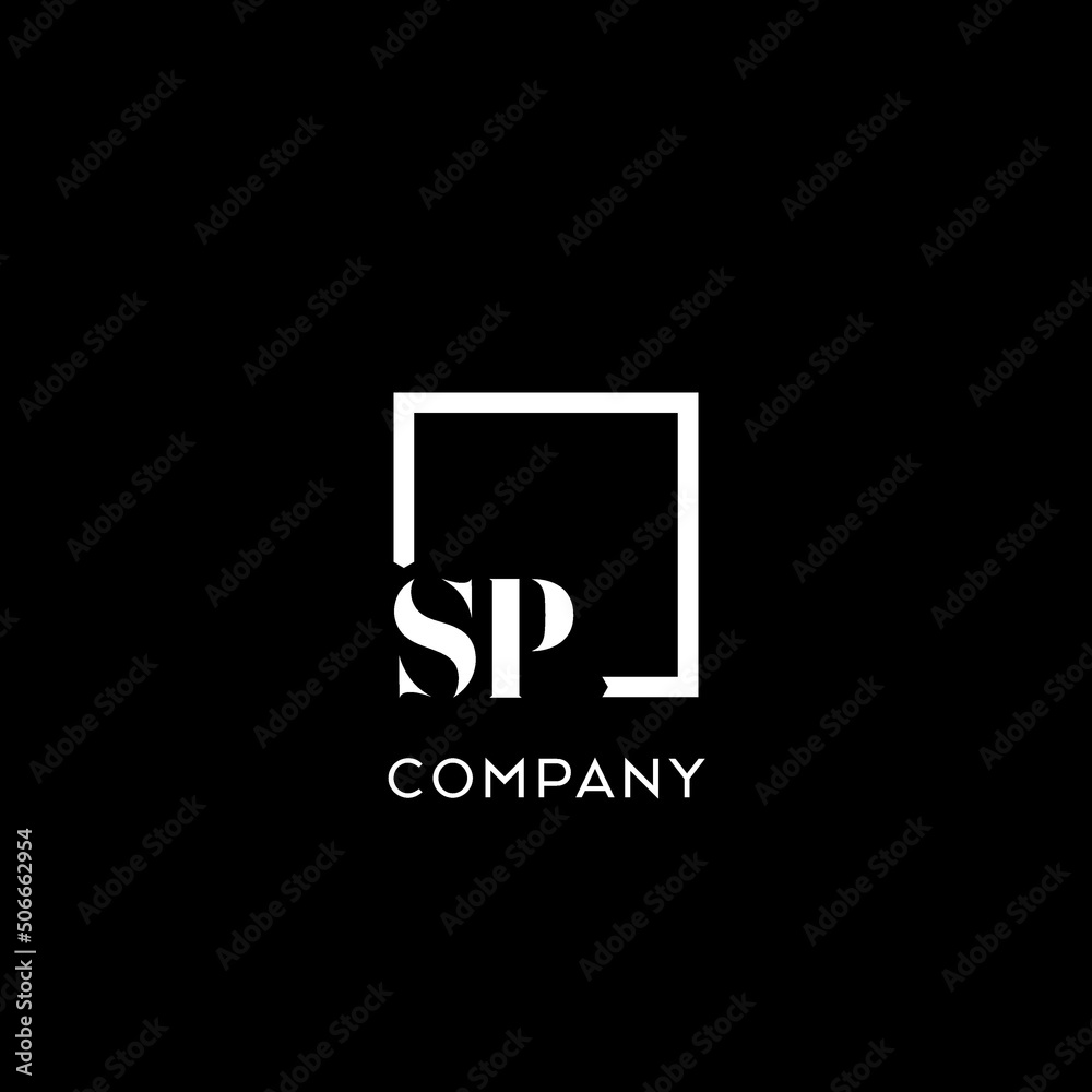 Letter SP simple square logo design ideas Stock Vector | Adobe Stock