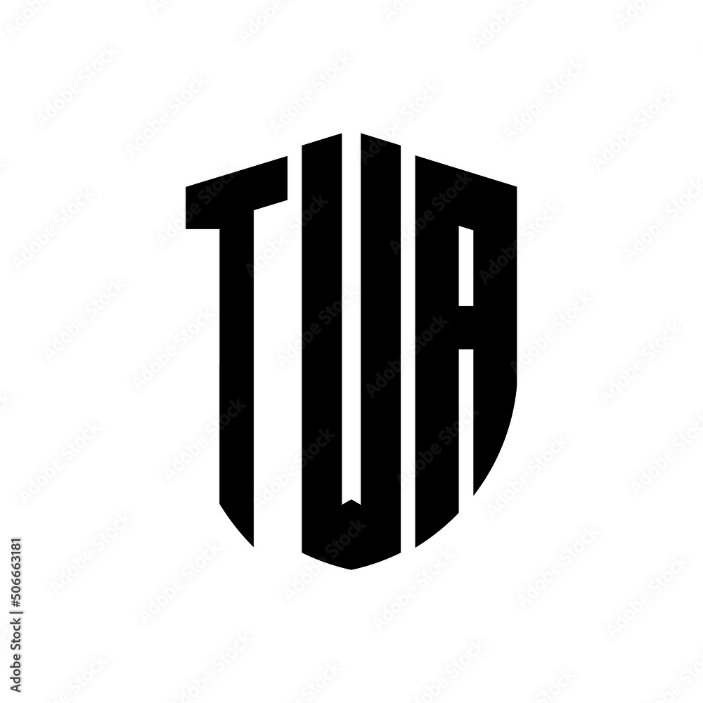 TWA letter logo design. TWA modern letter logo with black background ...