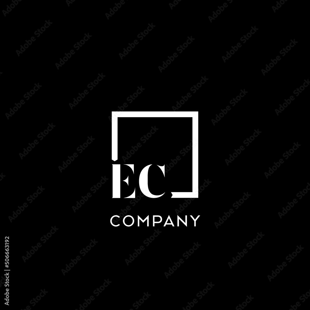 Letter EC simple square logo design ideas Stock Vector | Adobe Stock