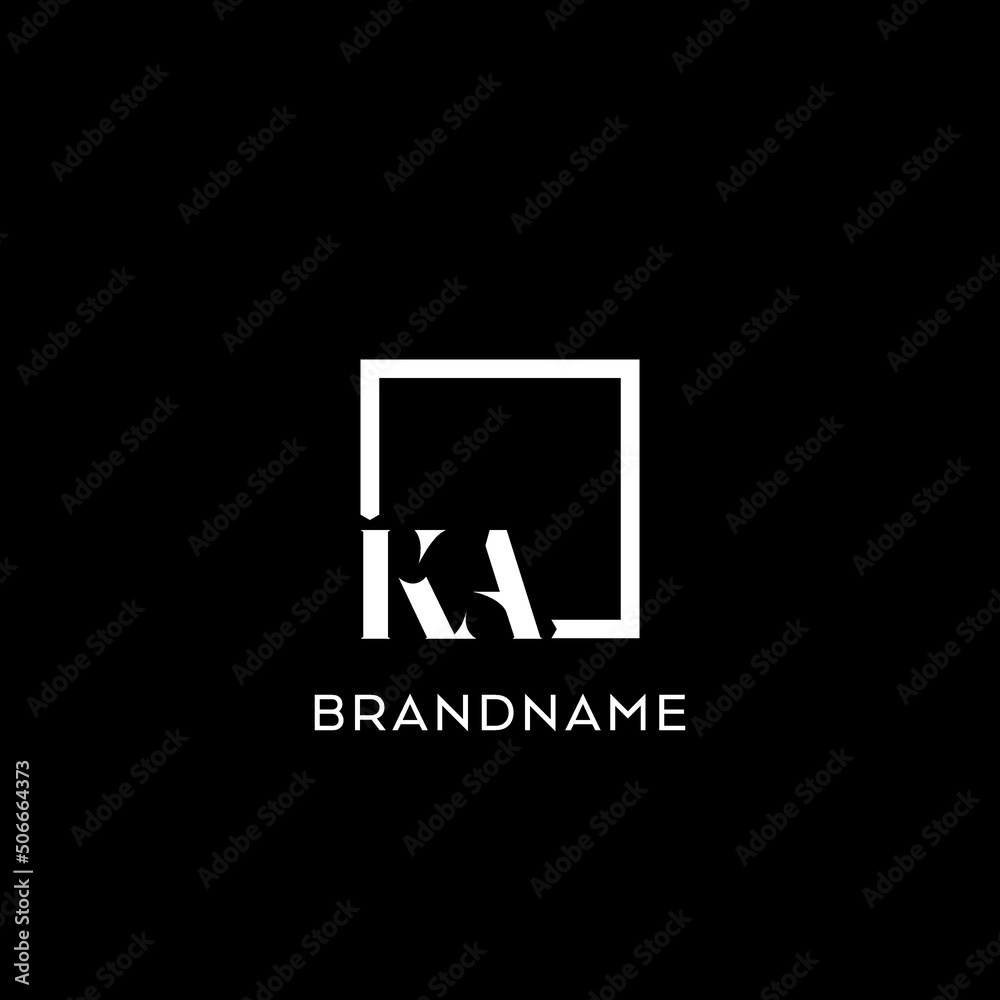 Letter KA simple square logo design ideas Stock Vector | Adobe Stock