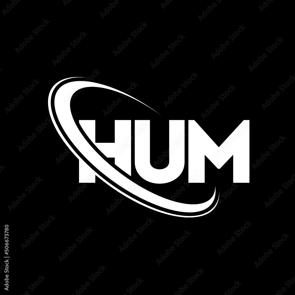 HUM logo. HUM letter. HUM letter logo design. Initials HUM logo linked ...