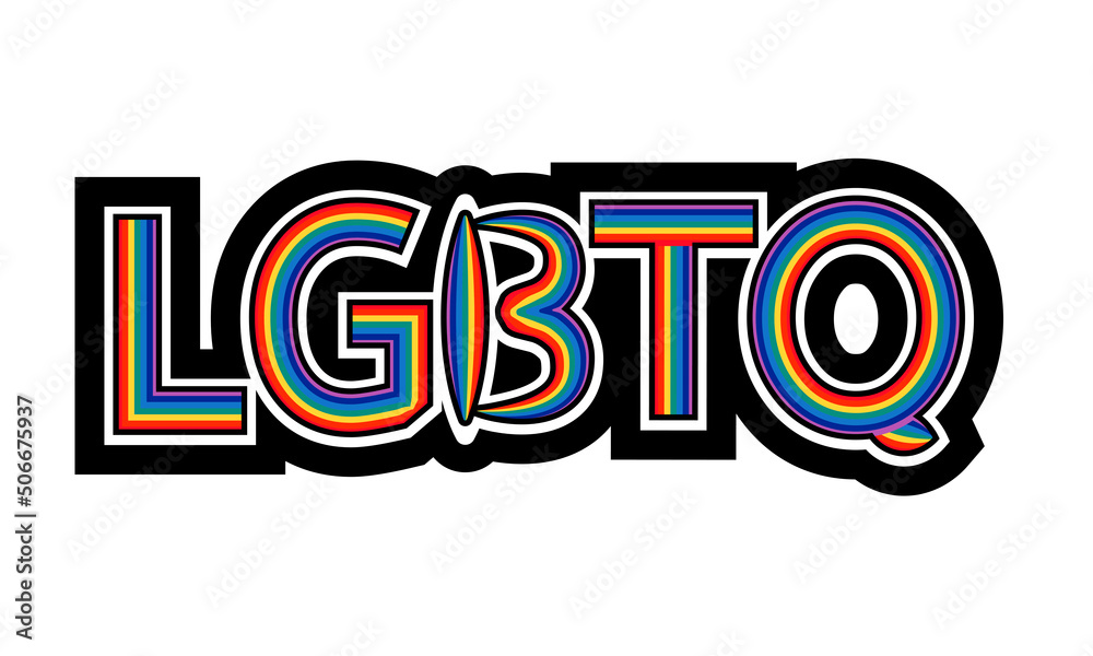 lgbtq symbol on The white background is suitable for screen on t-shirts ...