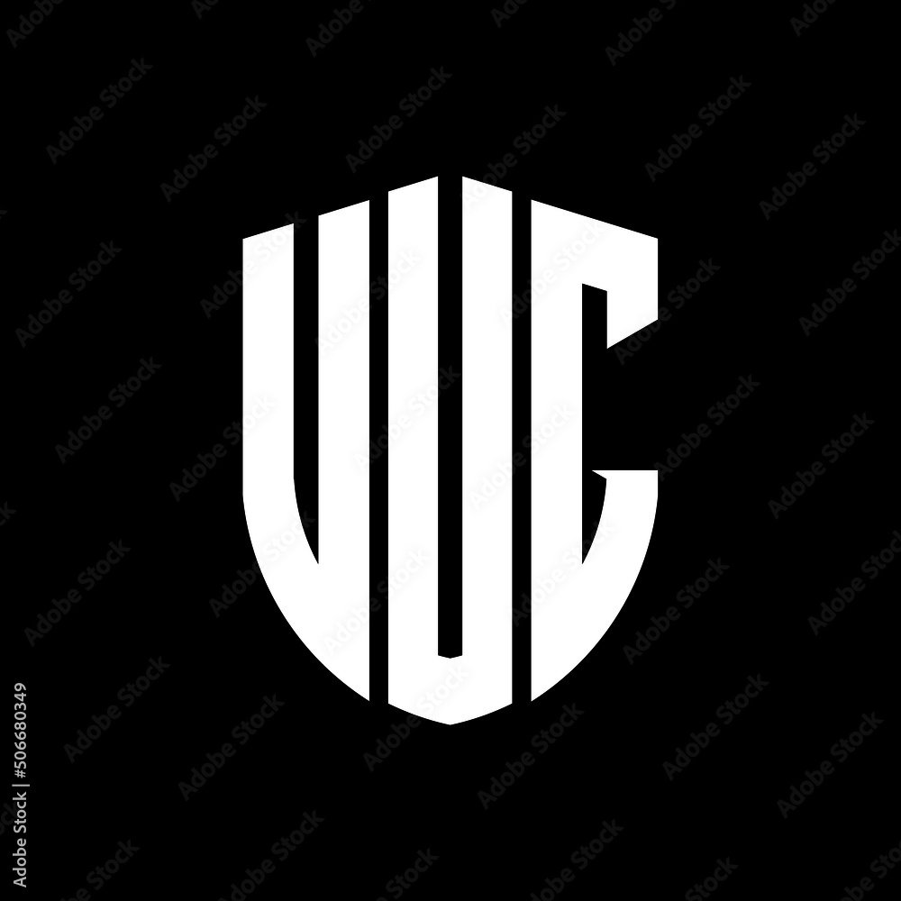 UUG letter logo design. UUG modern letter logo with black background ...