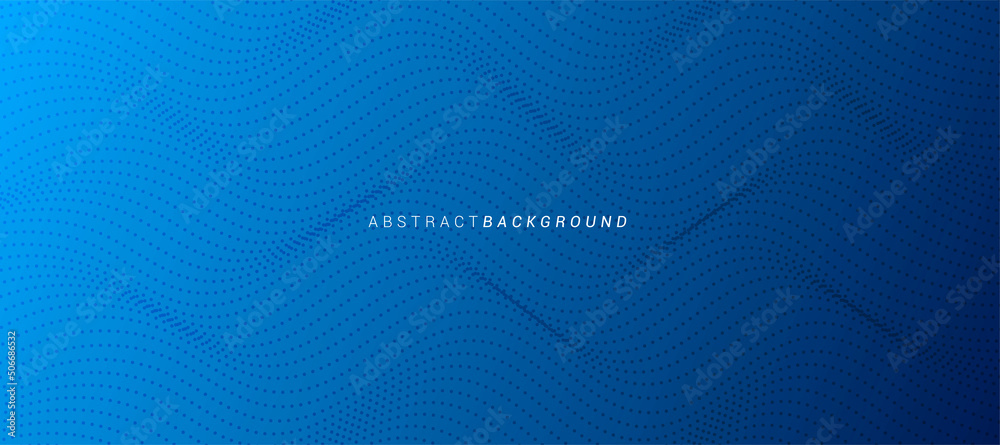 Gradient blue abstract background with wave pattern halftone. Eps10 ...