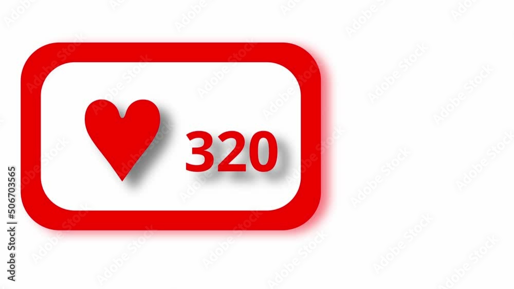 Likes on social media increasing counter animation Stock Video | Adobe ...