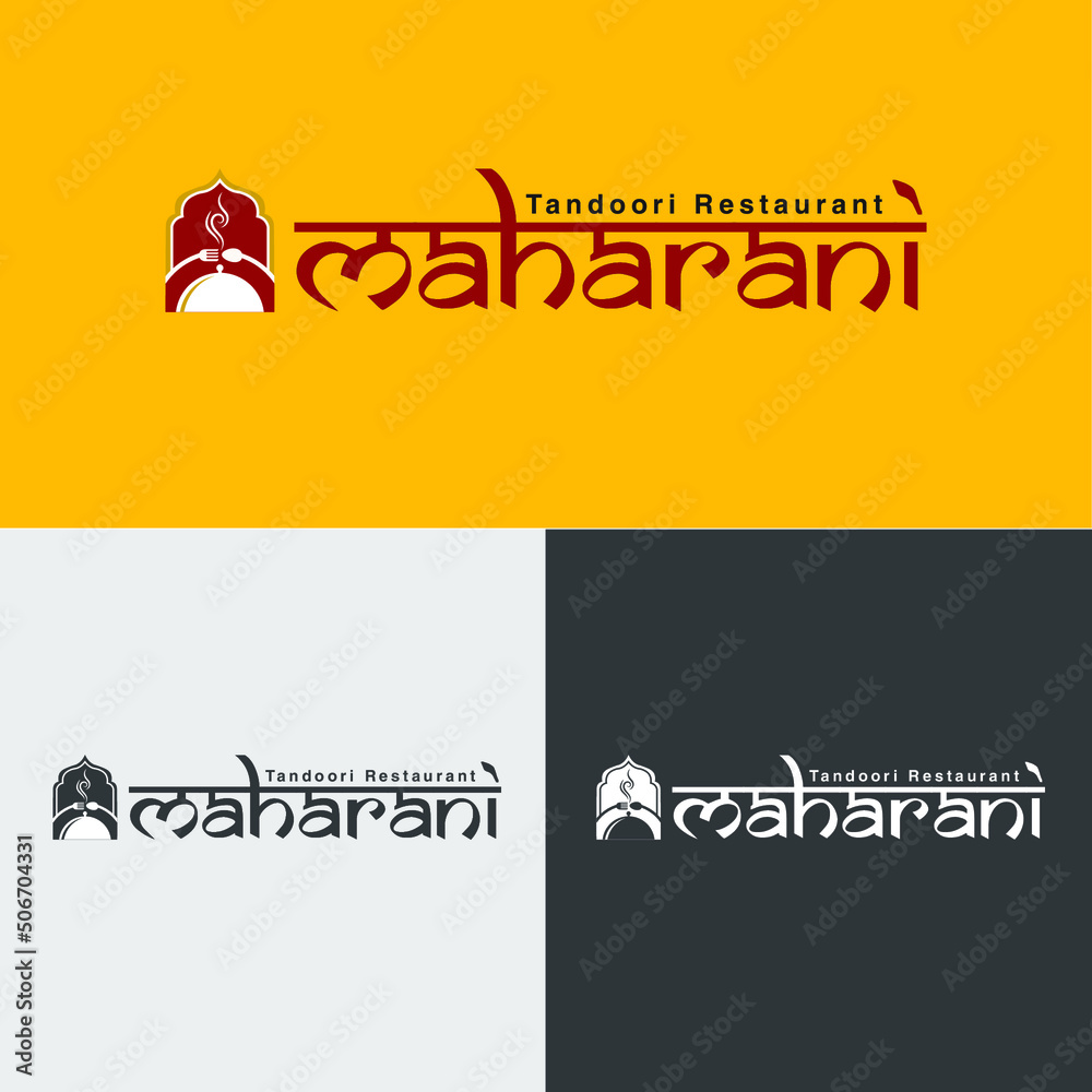 Indian Food Restaurant Logo. Stock Vector | Adobe Stock