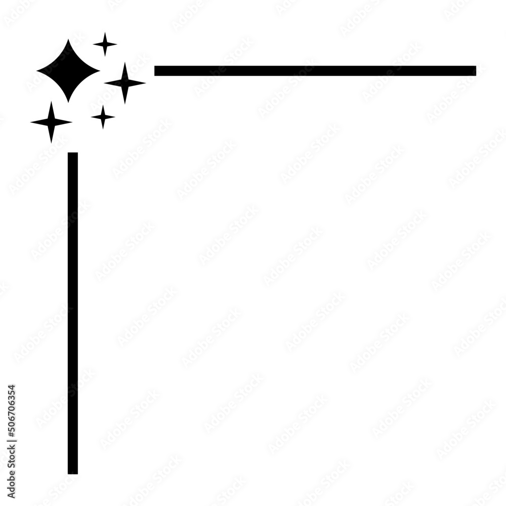 star glitter corner border Stock Vector | Adobe Stock
